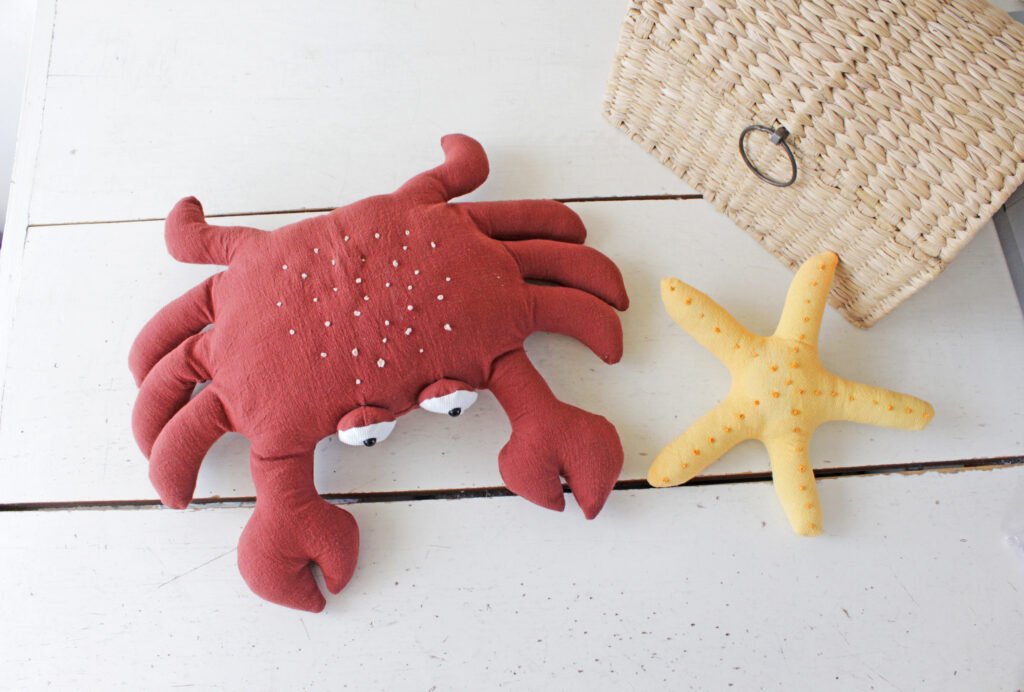 Crab and starfish soft toy, PDF Sewing directions,set of 2.Pattern and ...